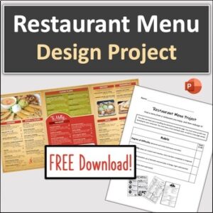 Design a Restaurant Menu Project with Rubric | Made By Teachers