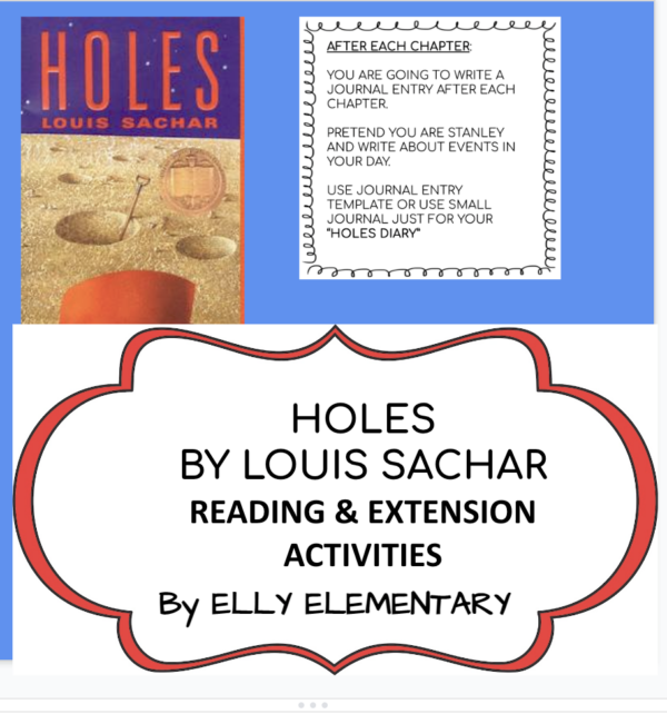HOLES READING LESSONS NOVEL STUDY & INTERDISCIPLINARY ACTIVITY UNIT ...