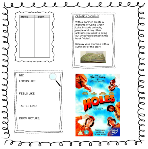HOLES READING LESSONS NOVEL STUDY & INTERDISCIPLINARY ACTIVITY UNIT ...