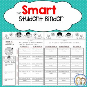 Editable Student Binder and Planner - Pre-Dated Agendas - Forms - Cute ...