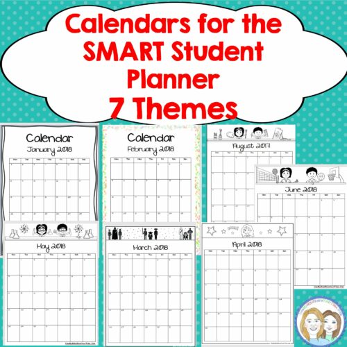 Editable Student Binder and Planner - Pre-Dated Agendas - Forms - Cute ...