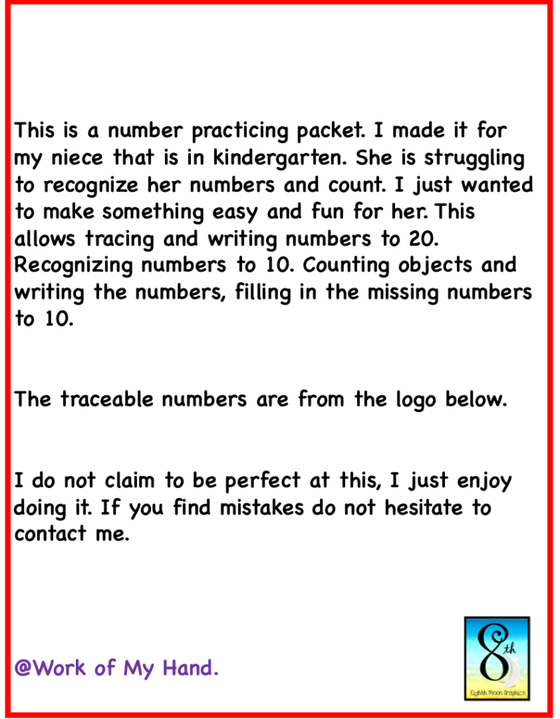 Trace, Write, Count, Recognize numbers to 20 | Made By Teachers
