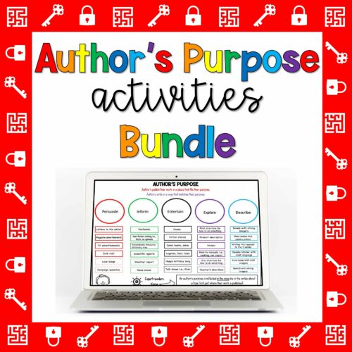 Author's Purpose Worksheets and Activities | 360 Digital Escape Room ...