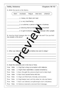Erin Entrada Kelly "Hello, Universe" worksheets | Made By Teachers