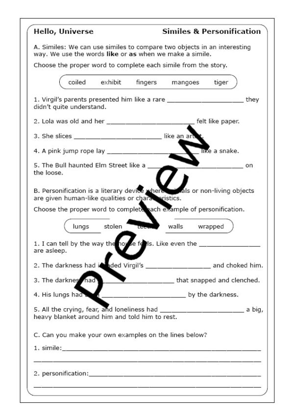 Erin Entrada Kelly "Hello, Universe" worksheets | Made By Teachers