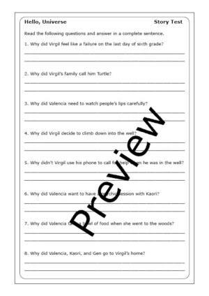 Erin Entrada Kelly "Hello, Universe" worksheets | Made By Teachers
