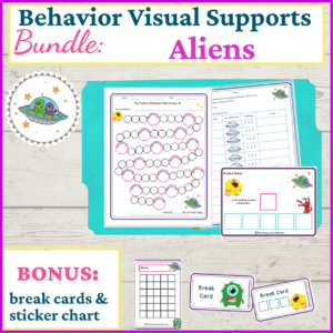 Behavior Visual Supports- Aliens | Made By Teachers