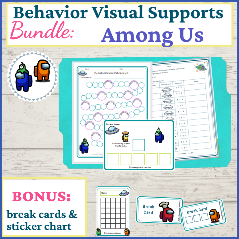 Behavior Visual Supports- Among Us | Made By Teachers