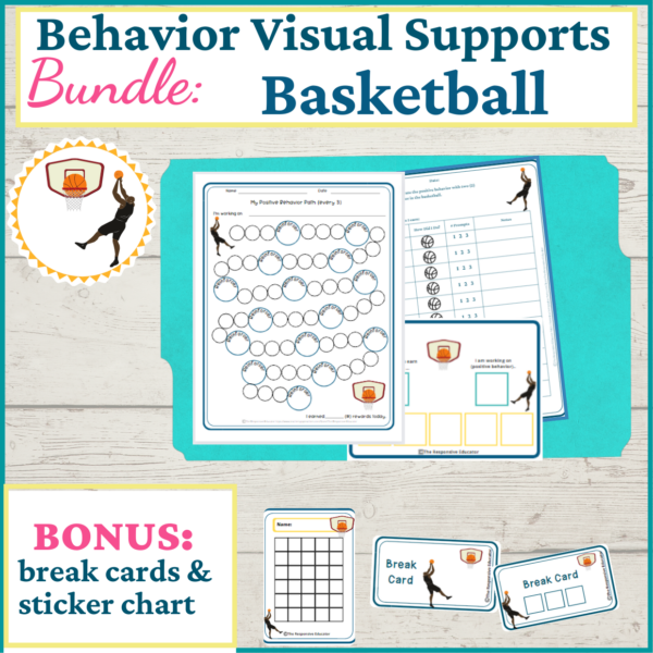 Behavior Visual Supports- Basketball | Made By Teachers