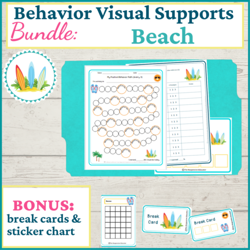 Behavior Visual Supports- Beach | Made By Teachers