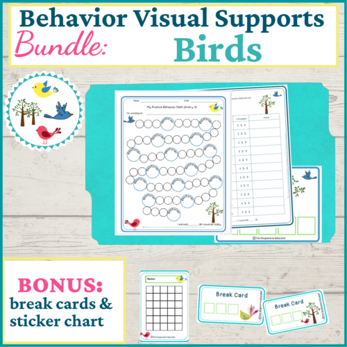Behavior Visual Supports- Birds | Made By Teachers