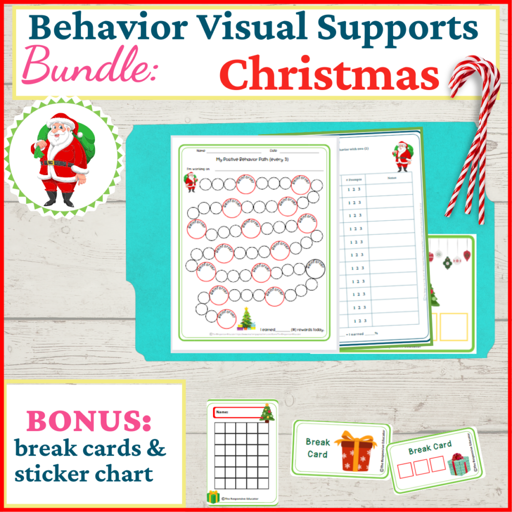 Behavior Visual Supports- Christmas | Made By Teachers