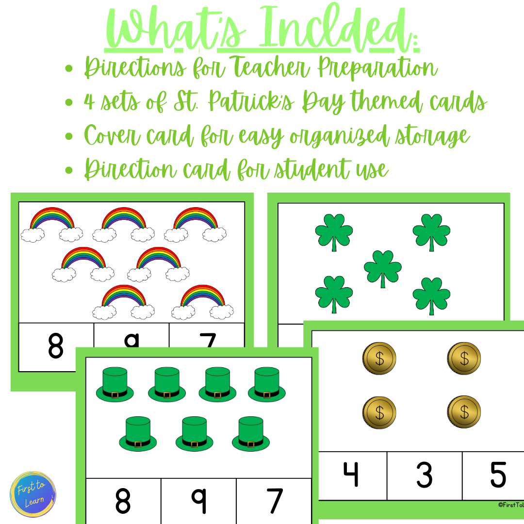 Counting 1-10 Clip Cards | Made By Teachers