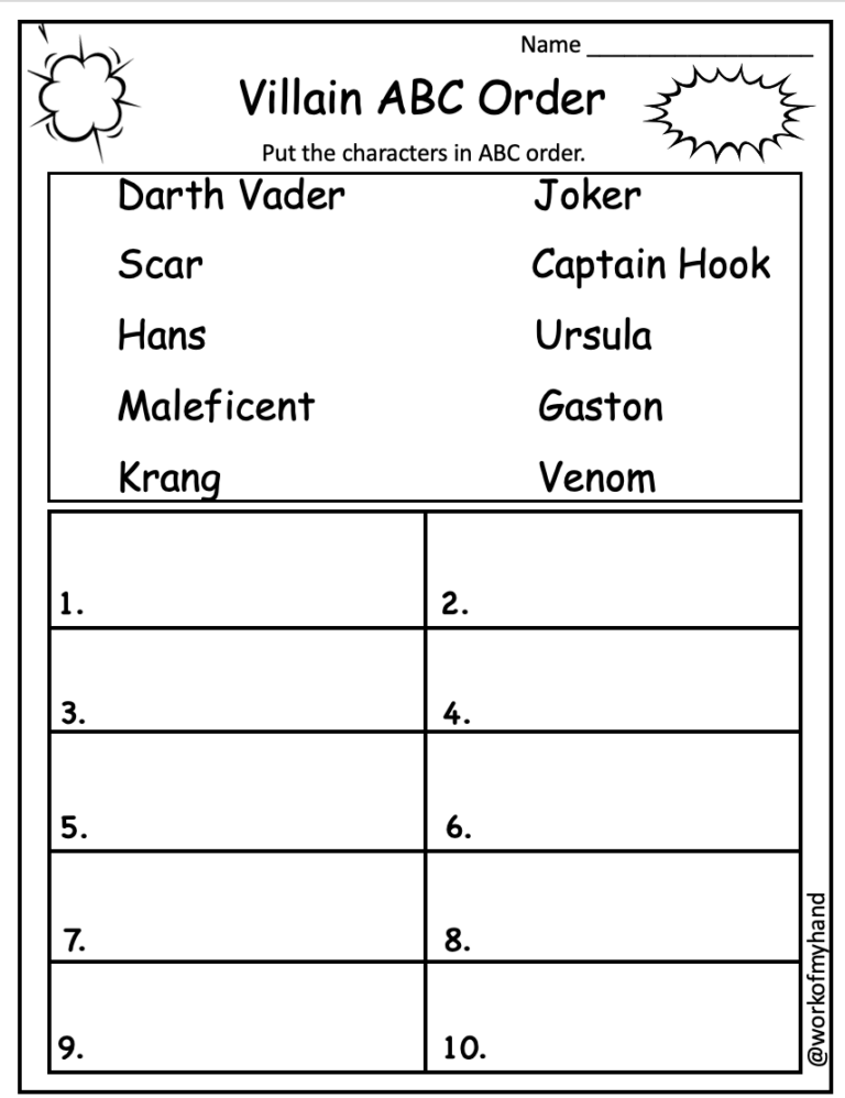 ABC Order Big Bundle Practice | Made By Teachers