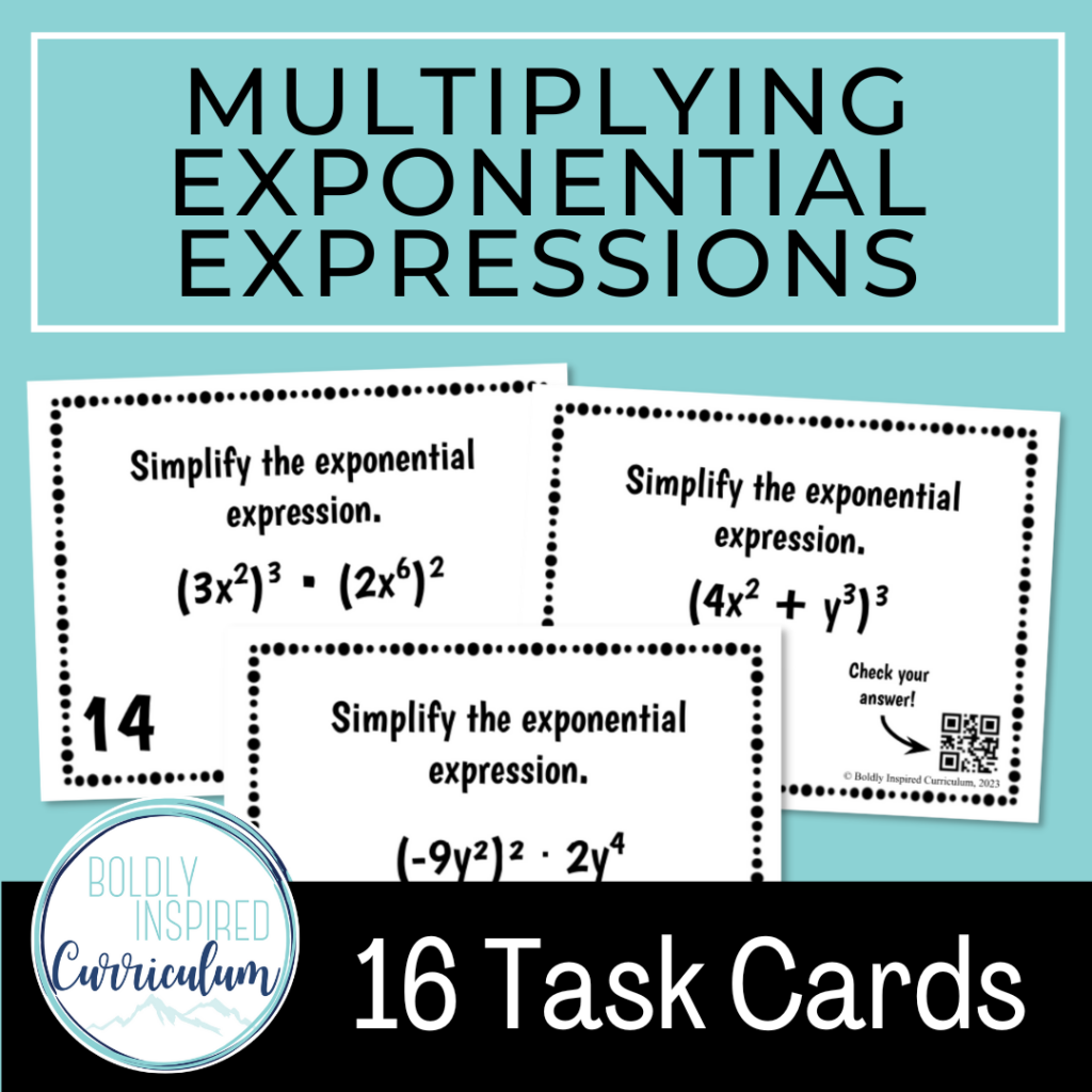 Multiplying with Exponents Task Cards | Made By Teachers