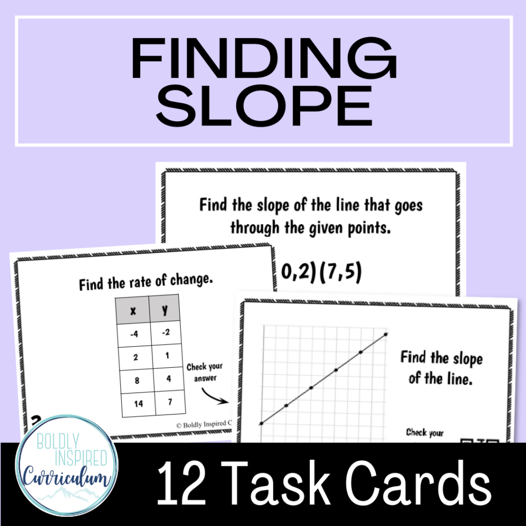 Finding Slope Task Cards | Made By Teachers