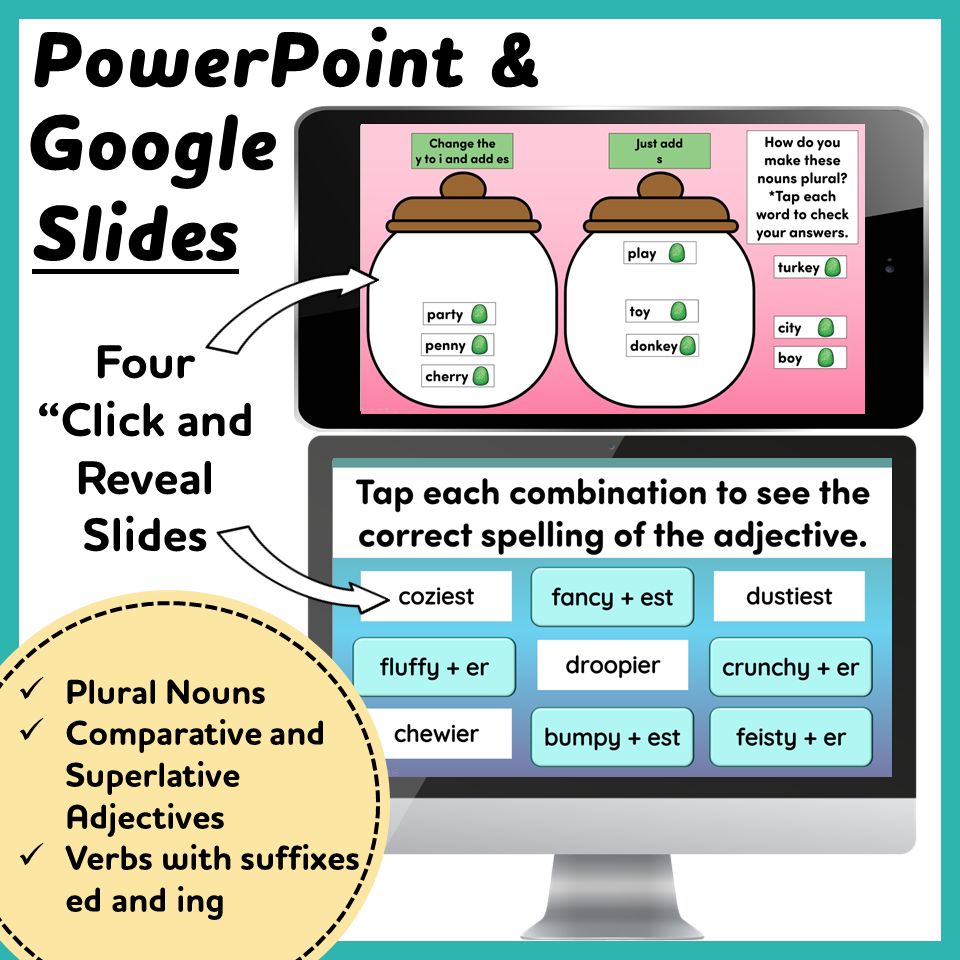 Spelling Practice - y to i Rule Bundle - Worksheets, Games, Print ...