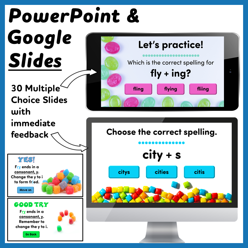 Spelling Practice - y to i Rule Bundle - Worksheets, Games, Print ...