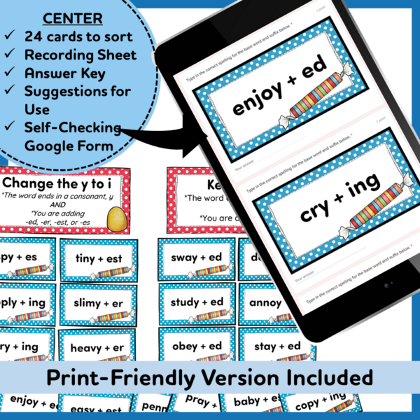 Spelling Practice - y to i Rule Bundle - Worksheets, Games, Print ...