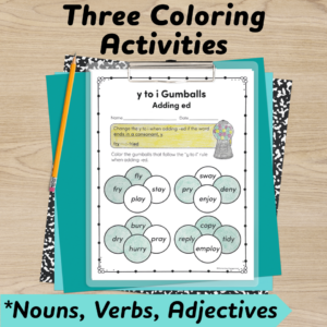 Spelling Practice - y to i Rule Bundle - Worksheets, Games, Print ...