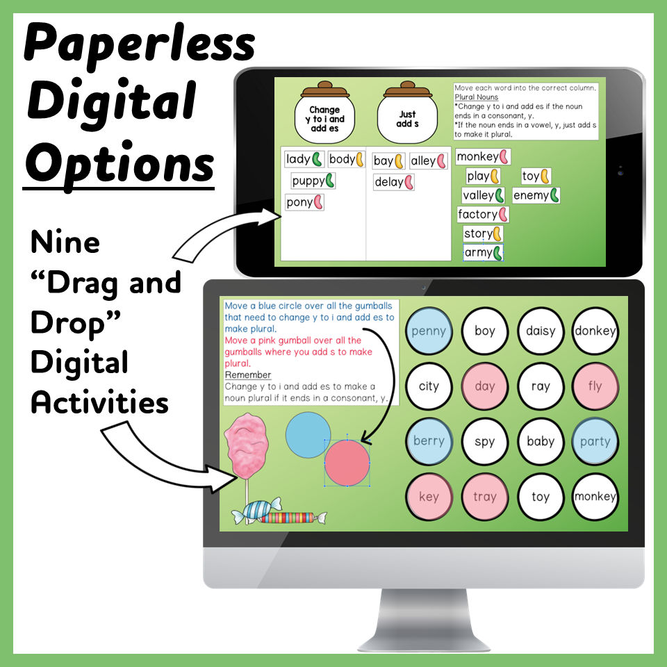 Spelling Practice - y to i Rule Bundle - Worksheets, Games, Print ...