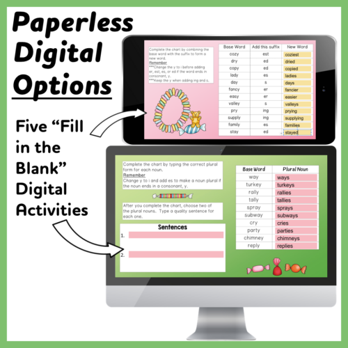 Spelling Practice - y to i Rule Bundle - Worksheets, Games, Print ...