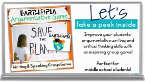 Earth Day Game - EARTHOPIA - Argumentative Writing and Speaking ...