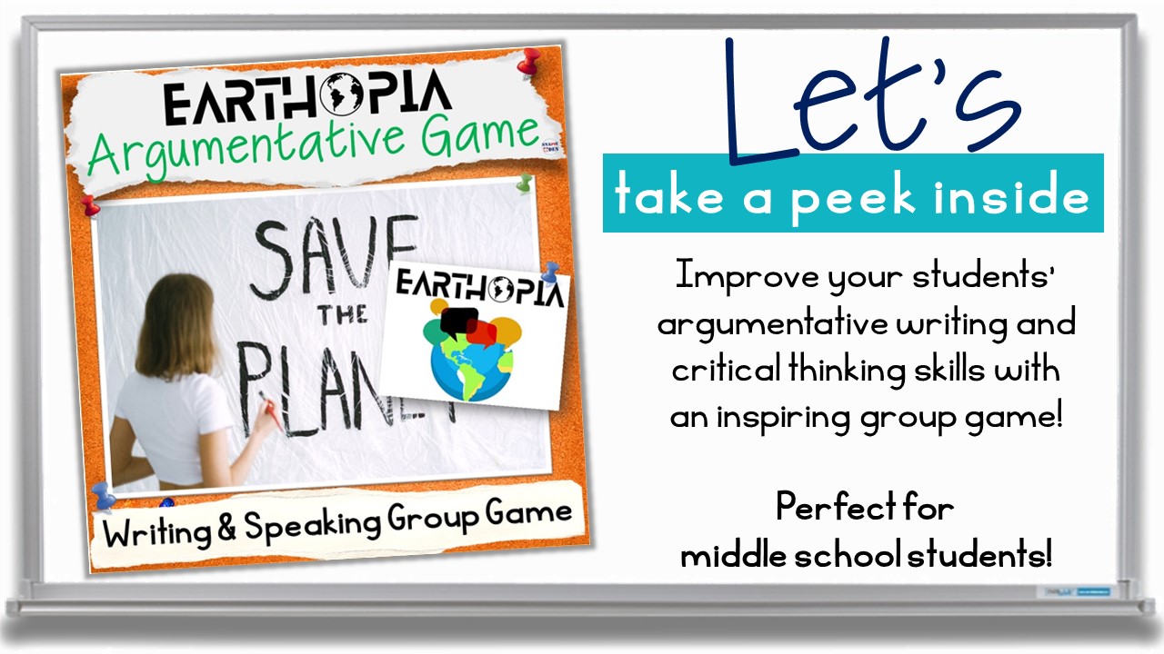 Earth Day Game - EARTHOPIA - Argumentative Writing and Speaking ...