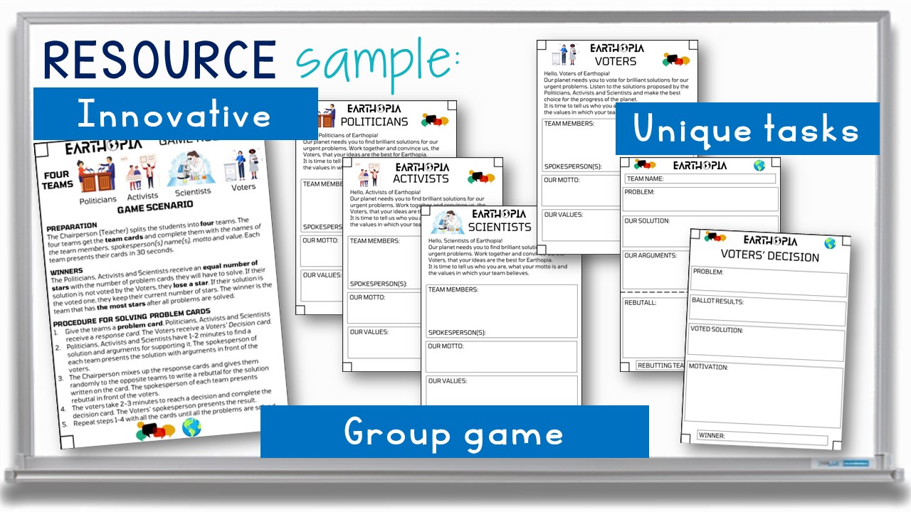 Earth Day Game - EARTHOPIA - Argumentative Writing and Speaking ...