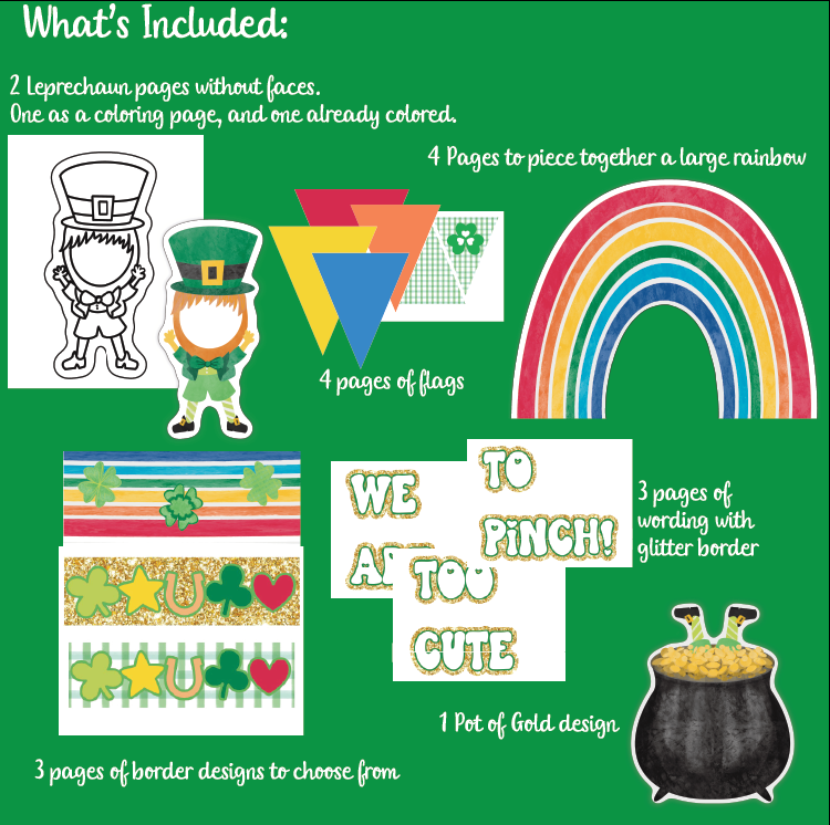 March Student Activity Bulletin Board Door Decor St. Patrick's Day ...