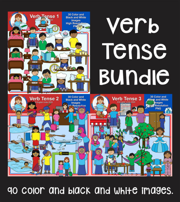 Clip Art - Verb Tense Bundle | Made By Teachers