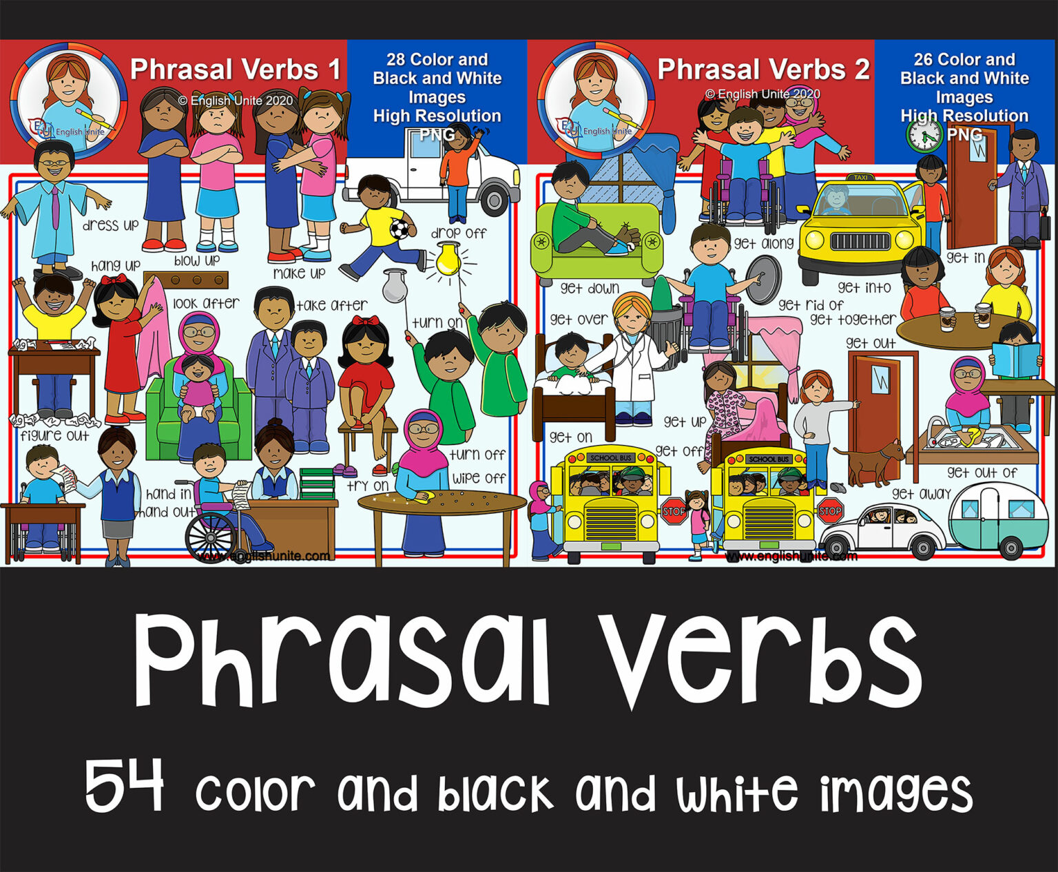 Clip Art - Phrasal Verbs Bundle | Made By Teachers