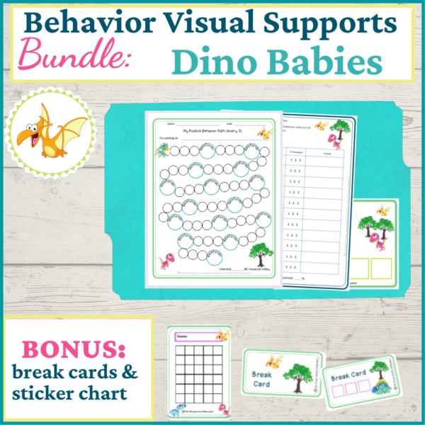 Behavior Visual Supports- Dino Babies | Made By Teachers