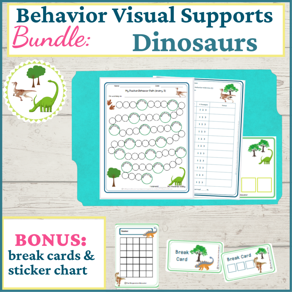 Behavior Visual Supports- Dinosaurs | Made By Teachers