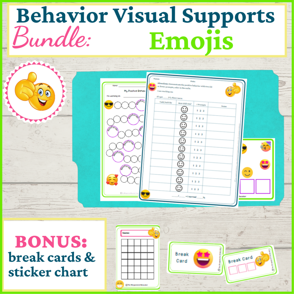 Behavior Visual Supports- Emojis | Made By Teachers