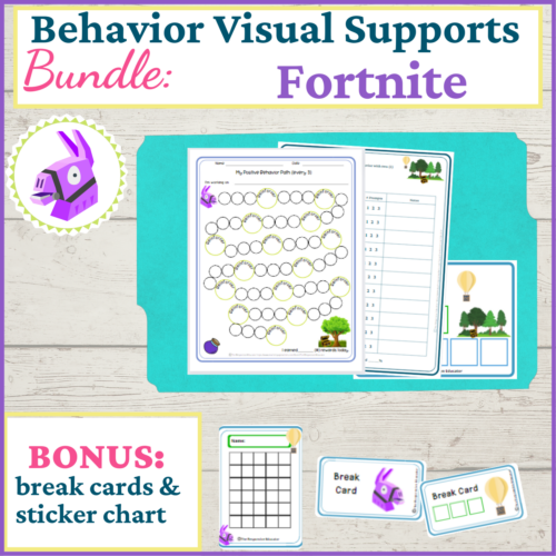 Behavior Visual Supports- Fortnite | Made By Teachers
