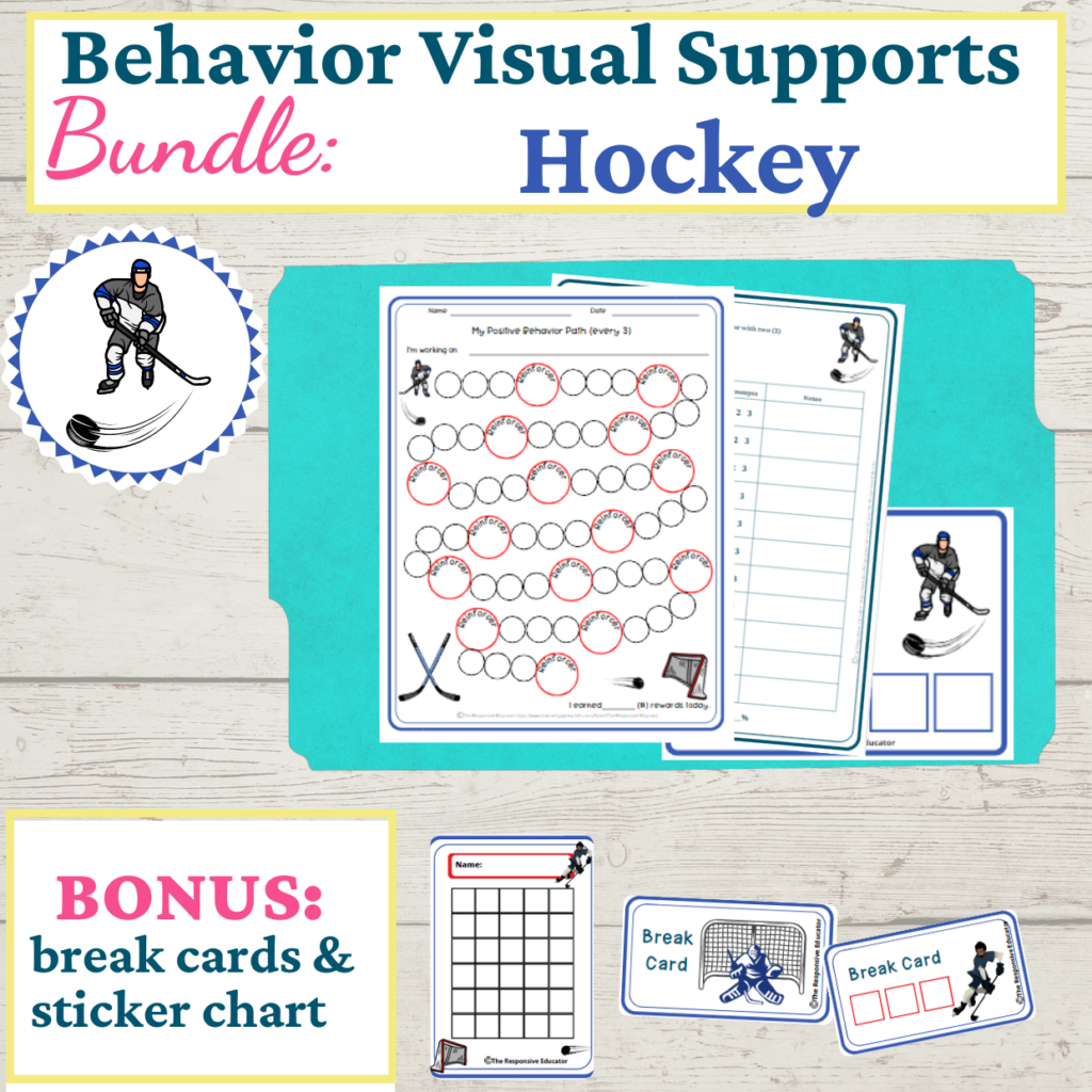 Behavior Visual Supports- Hockey | Made By Teachers