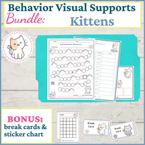 Behavior Visual Supports- Kittens | Made By Teachers