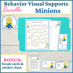 Behavior Visual Supports- Minions | Made By Teachers