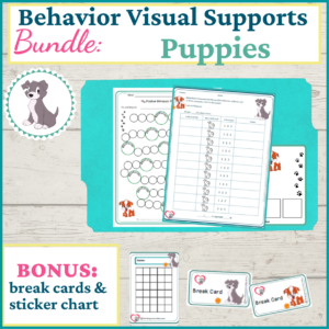 Behavior Visual Supports- Puppies | Made By Teachers