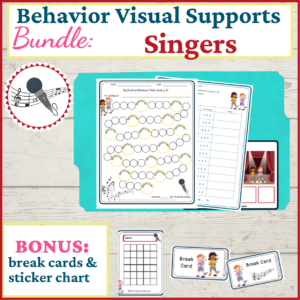 Behavior Visual Supports- Singers | Made By Teachers
