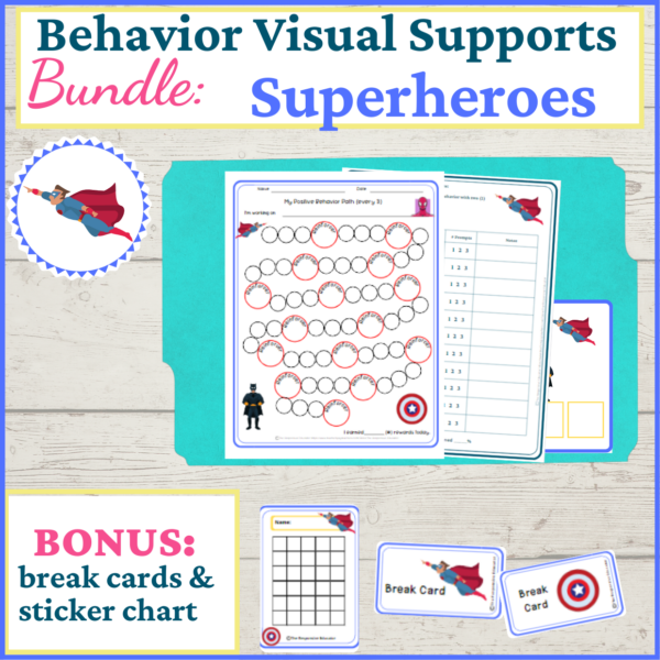 Behavior Visual Supports- Superheroes | Made By Teachers