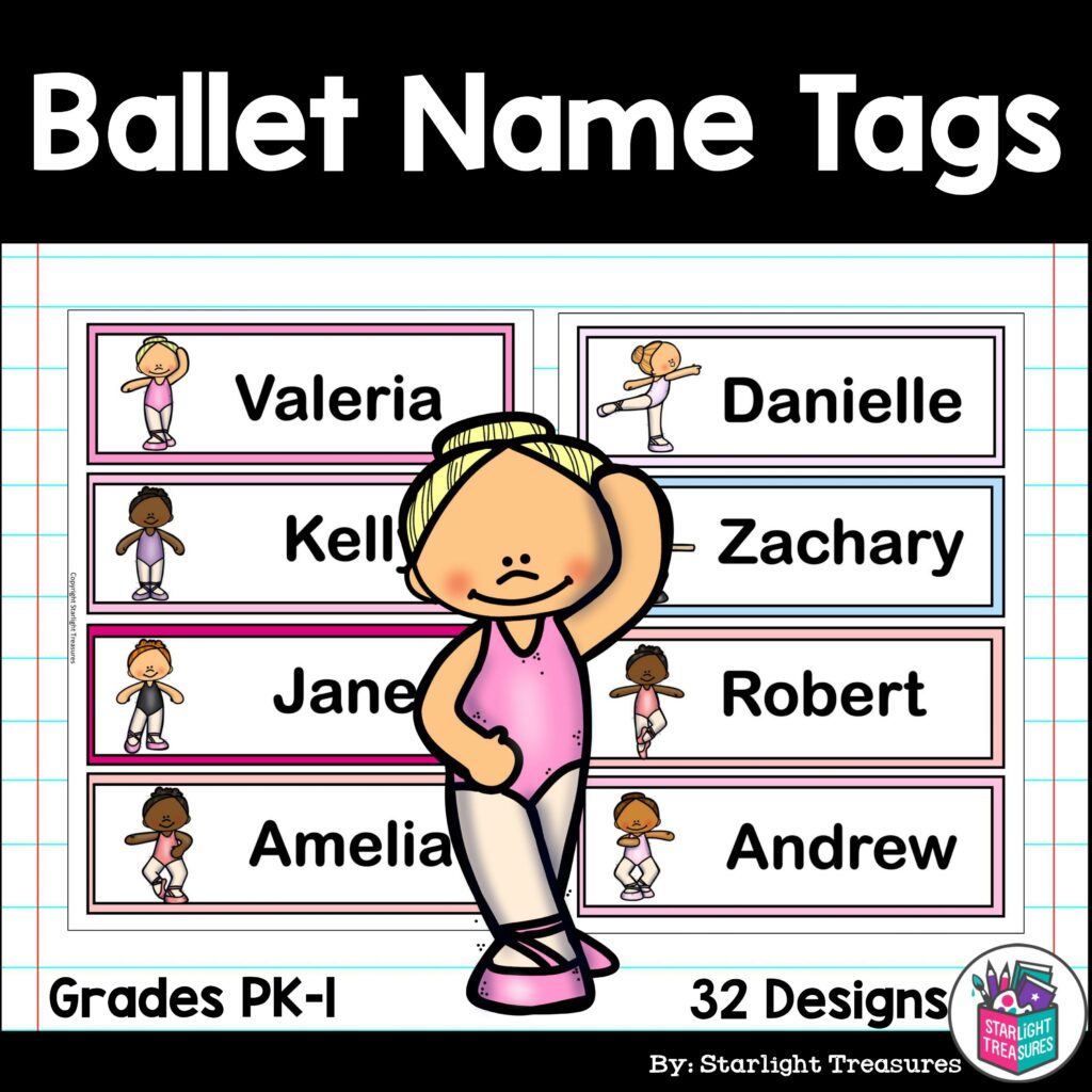 Ballet Desk Name Tags - Editable Name Tags | Made By Teachers