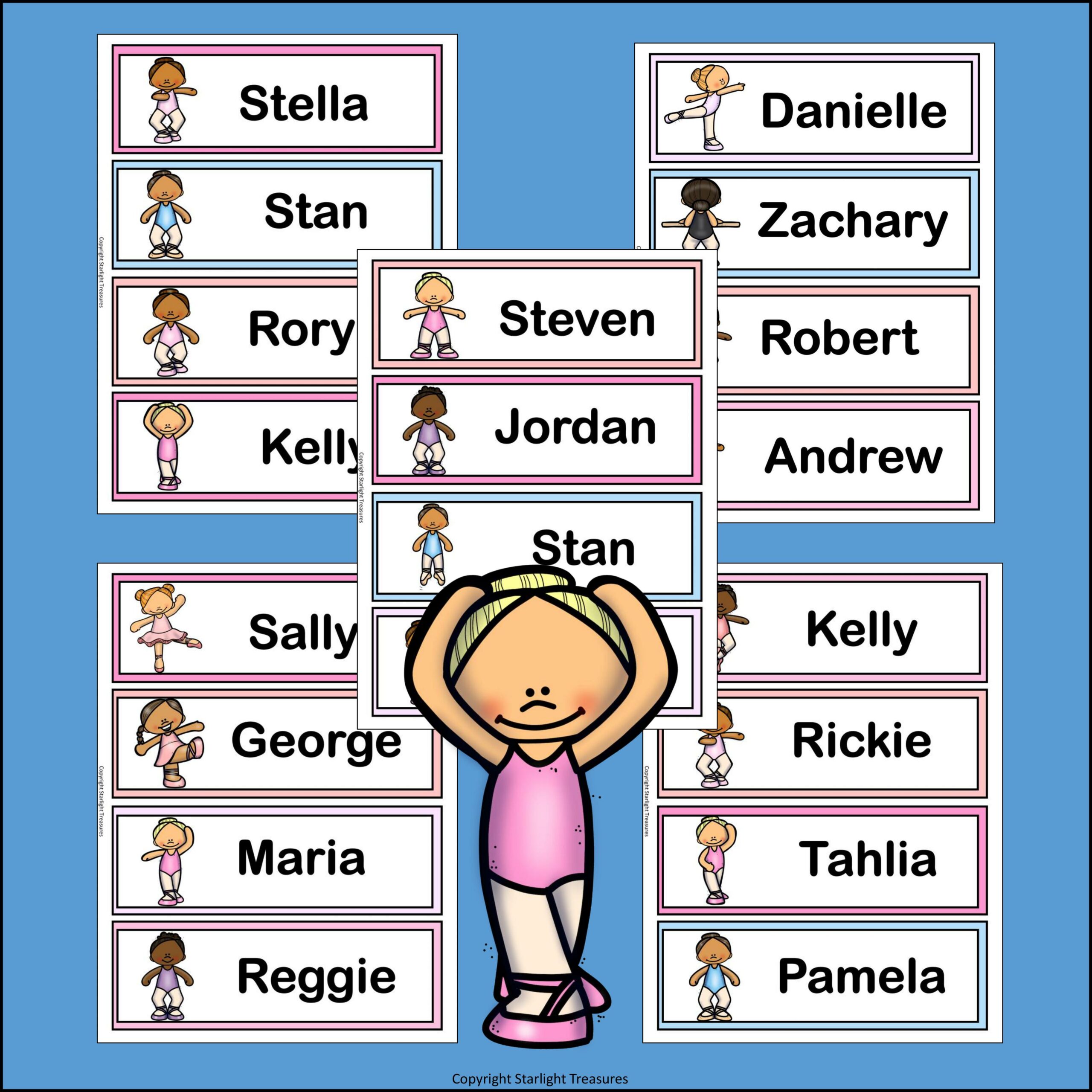 Ballet Desk Name Tags - Editable Name Tags | Made By Teachers