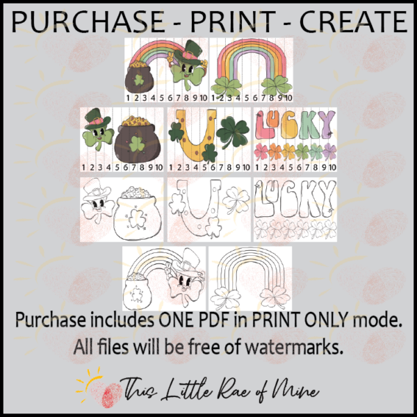 St Patrick's Day - number sequence puzzle printable - coloring - math ...