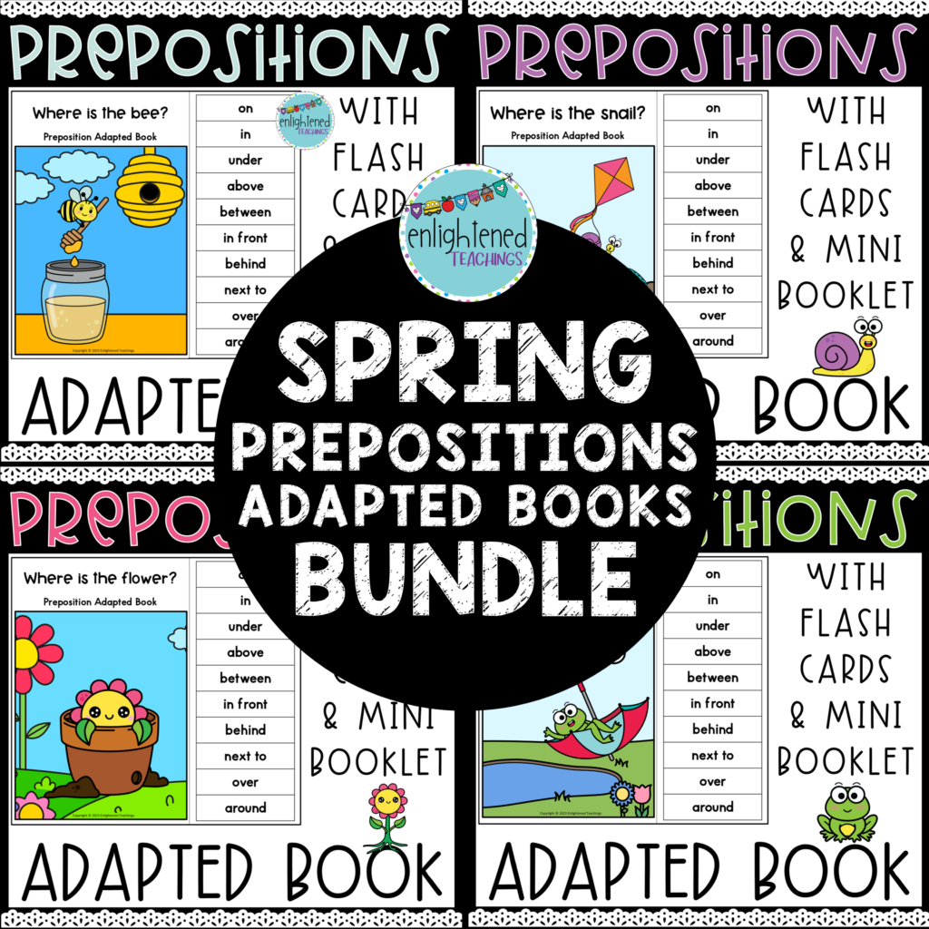 Spring Preposition Adapted Book Interactive Booklet Spring Prepositions ...