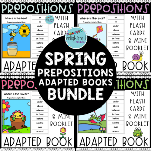 Spring Preposition Adapted Book Interactive Booklet Spring Prepositions ...