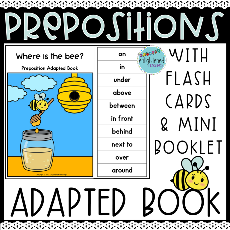 Spring Preposition Adapted Book Interactive Booklet Spring Prepositions ...