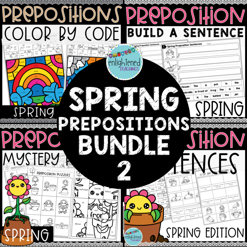 Spring Preposition Sentence Worksheets and Spring Preposition ...