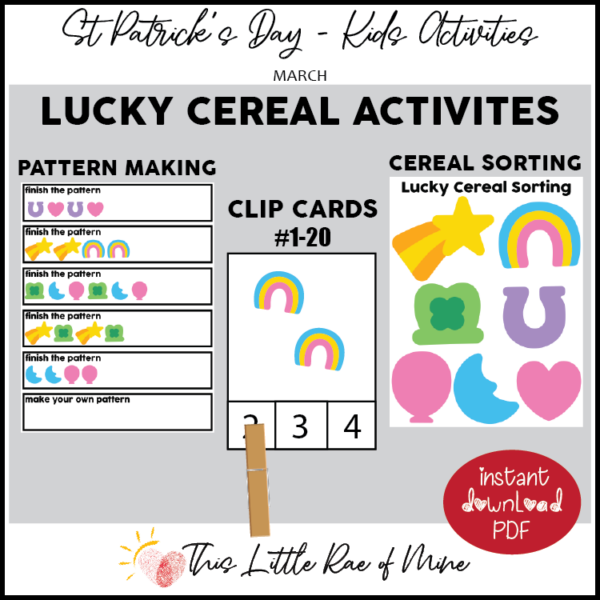 Lucky Cereal - St Patrick's Day Activity - counting - sorting ...